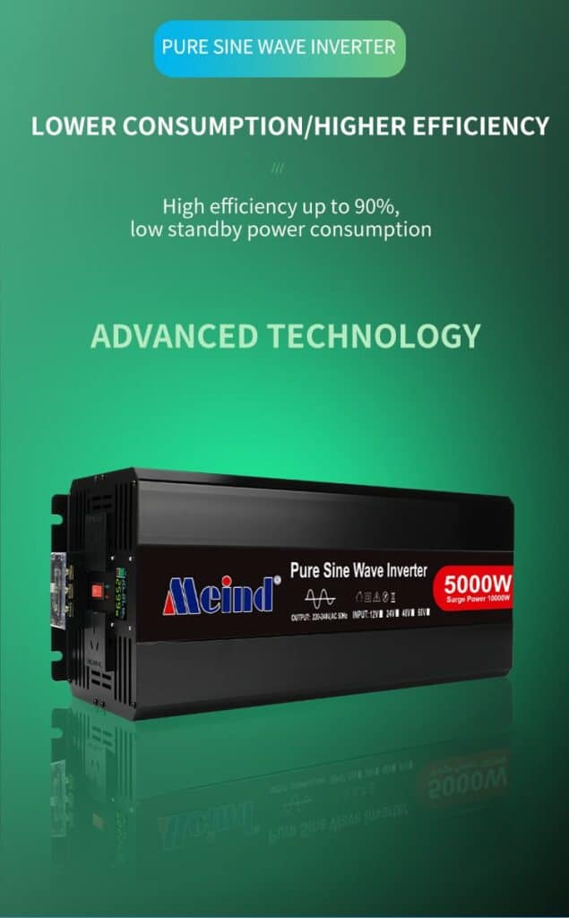 5000 Watt Converter nverter Pure Sine Wave with LCD Display