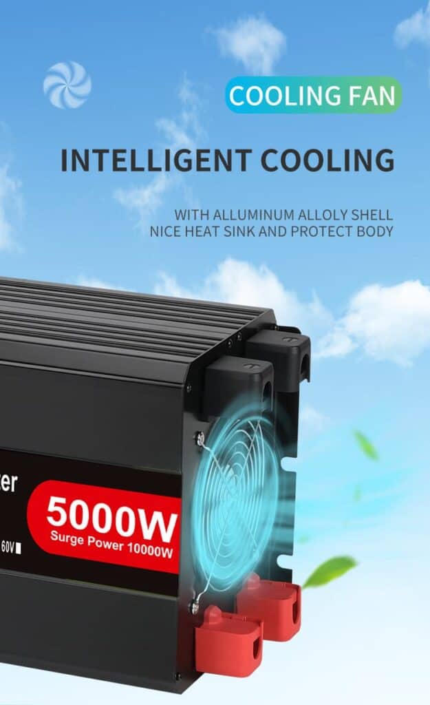 5000 Watt Converter nverter Pure Sine Wave with LCD Display