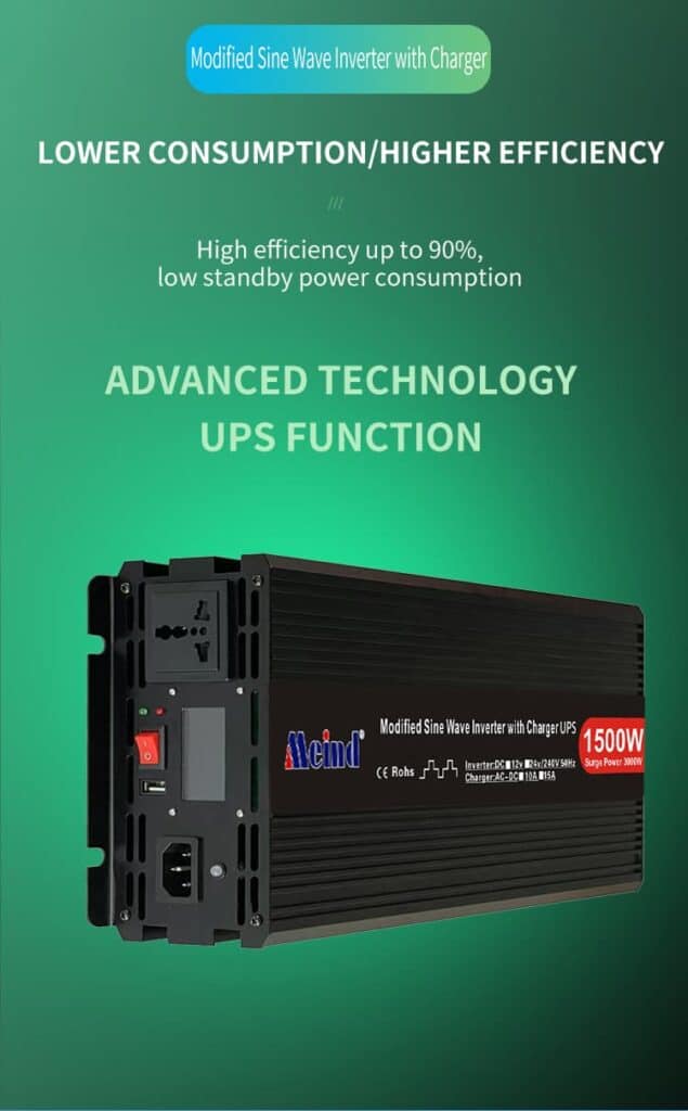 1500W Modified Sine Wave Power Inverter with Charger UPS