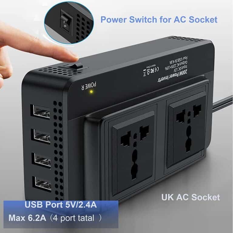 200 watt inverter with 4 USB Ports and 2 AC Sockets Manufacturer