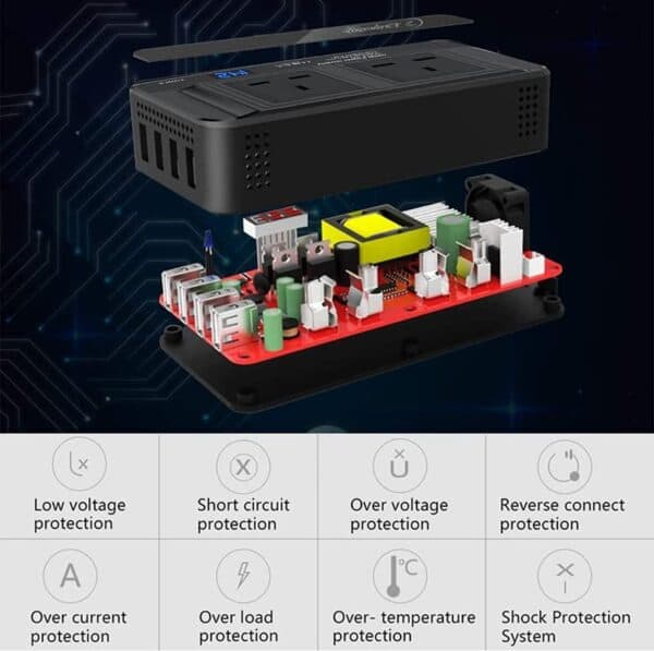 200 watt inverter with 4 USB Ports and 2 AC Sockets Manufacturer