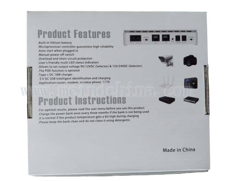 Mini DC UPS Power Bank with Lithium Battery POE for WiFi Routers