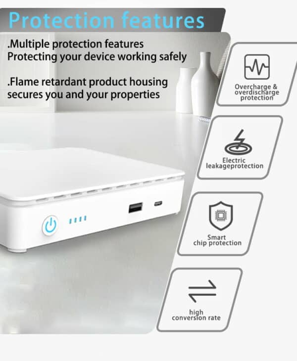 Mini DC UPS Power Bank with Lithium Battery POE for WiFi Routers