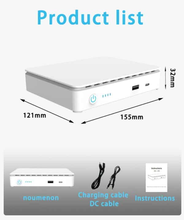 Mini DC UPS Power Bank with Lithium Battery POE for WiFi Routers