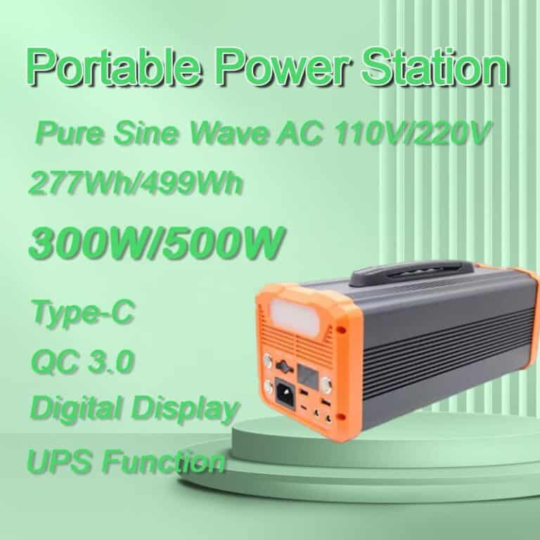 300W Portable UPS Power Station Solar Power Supply Power Generator with ...