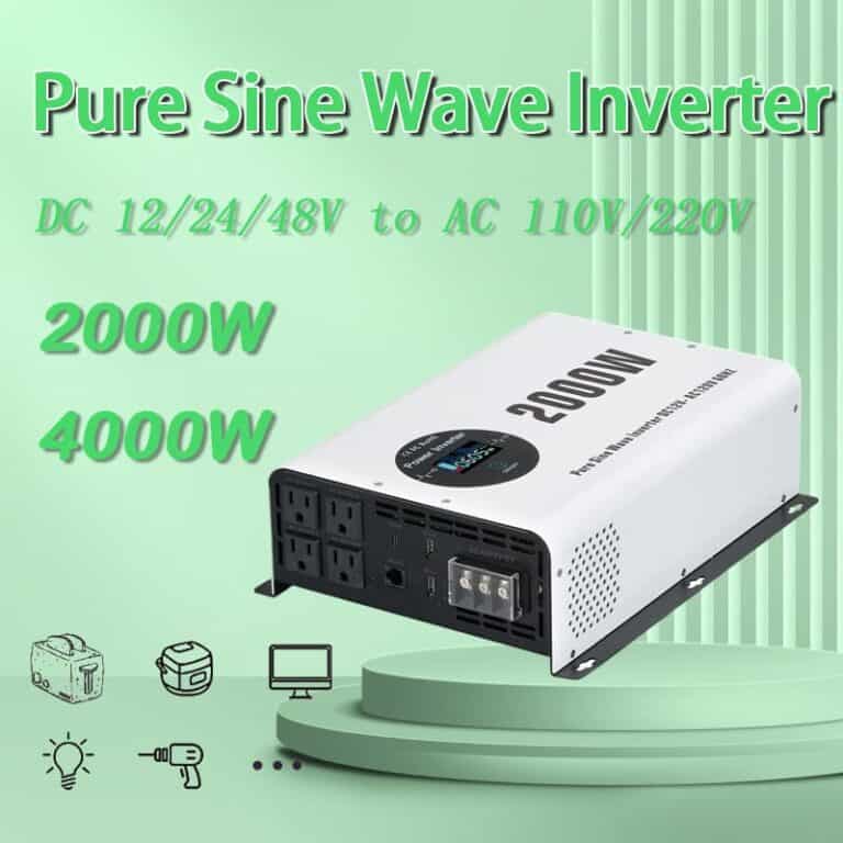 2000W Pure Sine Wave Power Inverter with LCD Wireless Remote Control ...