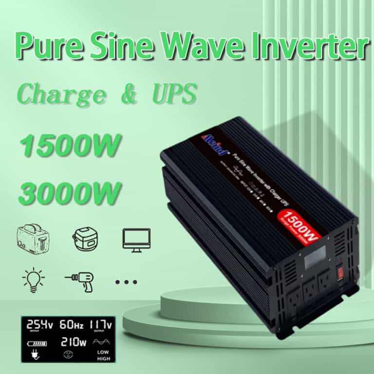 1500W Pure Sine Wave Power Inverter with Charger UPS