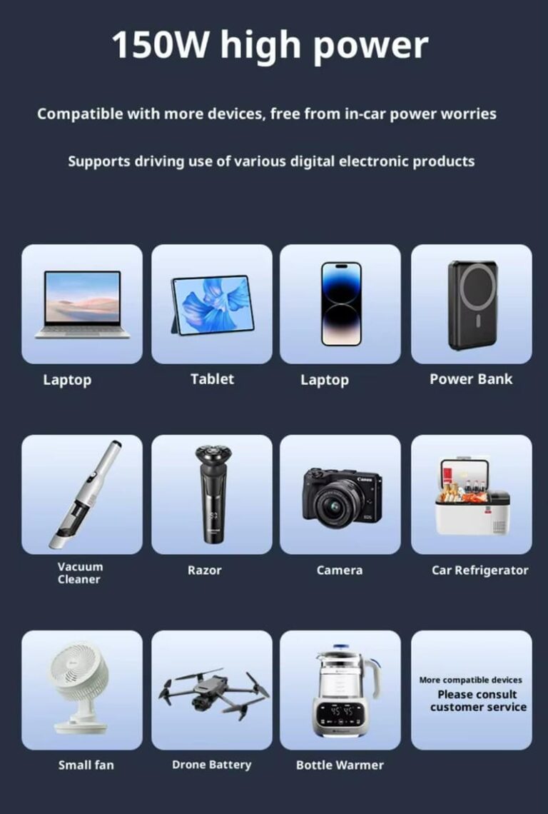 DC to AC modified sine wave 150W Car Inverter Manufacturer of China